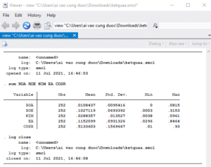 Tạo Logfile Trong Stata | Cách Lưu Kết Quả Stata Trong 11s