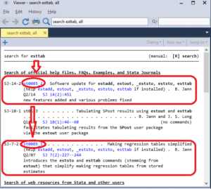 Lệnh ESTTAB trong Stata – Eststo Lưu bảng hồi quy trong 1s -MOSL