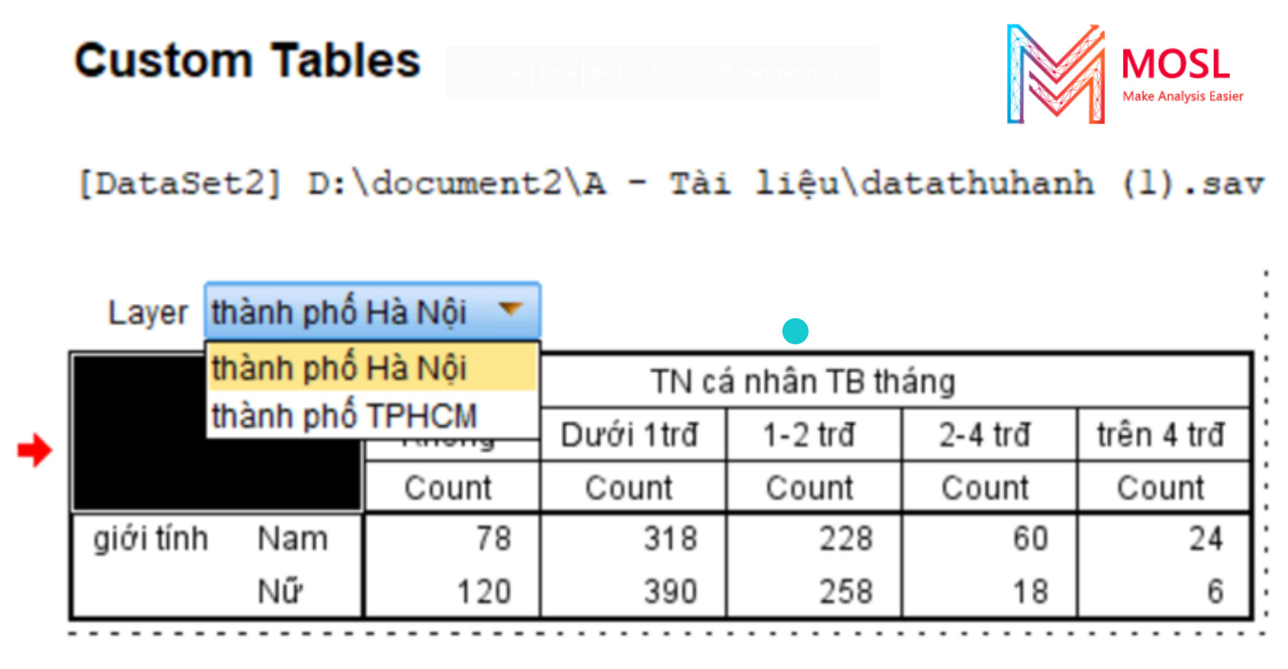 Custom Tables Trong SPSS: Tạo Bảng Kết Hợp 3 Bước Siêu Dễ!
